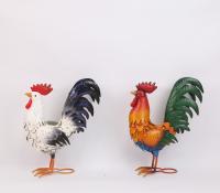 China Nature Inspired Rooster Metal Garden Ornament for sale