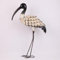 China Iron Long Legs Crane Nature Weatherproof Metal Animal Garden Ornament Durable Design for sale