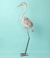 China Metal Crane Decor High Durability Vintage Animal Garden Ornaments for Your Garden Sanctuary for sale