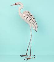 China Metal Crane Decor High Durability Vintage Animal Garden Ornaments for Your Garden Sanctuary for sale