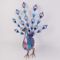 China Iron Peacock Multicolor Weatherproof Animal Garden Figurines for Your Outdoor Wonderland for sale