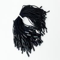 China Universal Black Hang Tag String fasteners Logo Free Cylindrical Three Strand Nylon Rope for sale
