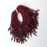 China Burgundy ABS Polyester Nylon Tag Fasteners Loop Bullet Shaped Pendant for sale