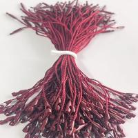 China Burgundy ABS Polyester Nylon Tag Fasteners Loop Bullet Shaped Pendant for sale