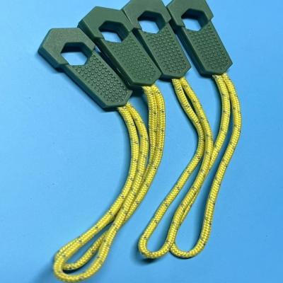 China 500Pcs Plastic Silicone Jumpsuit Zipper Helper Nylon Zipper Puller For Apparel Clothing for sale