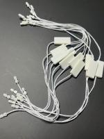China Rectangle Polyester Snap Lock Plastic Tag Fastener White Eco Friendly for sale