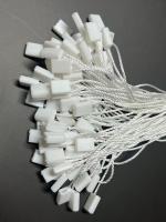 China Sustainable Square Locking Plastic Tag Fastener String Seal CMYK For Clothes Custom for sale
