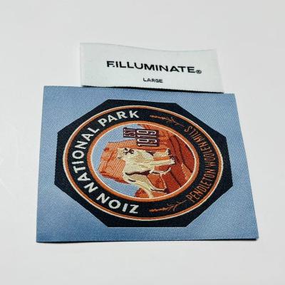 China Bulk Garment Woven Clothing Labels Sew On Tags With Ultrasonic Cut for sale