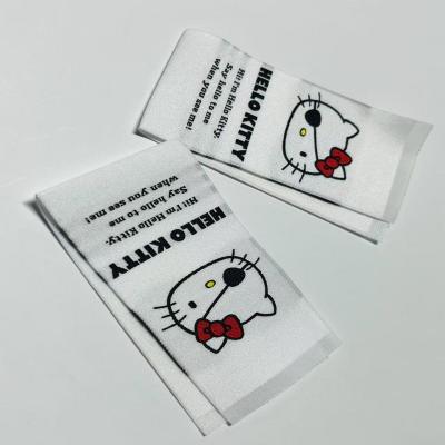 China Iron On Woven Clothing Embroidered Name Labels Customized for sale
