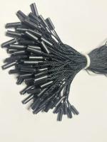 China Universal Black Hang Tag String fasteners Logo Free Cylindrical Three Strand Nylon Rope for sale