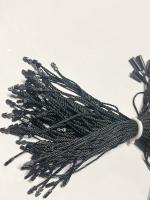 China Universal Black Hang Tag String fasteners Logo Free Cylindrical Three Strand Nylon Rope for sale