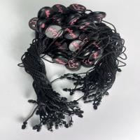 China Tailor Made Elastic Knotted Black Hang Tag String Rope Accessories Custom for sale