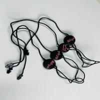 China Tailor Made Elastic Knotted Black Hang Tag String Rope Accessories Custom for sale
