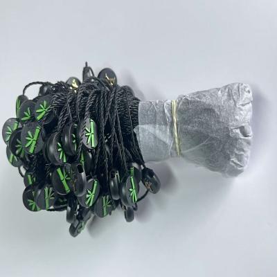 China Hanging Garment Swing Plastic Tag String Fasteners Black Lightweight for sale