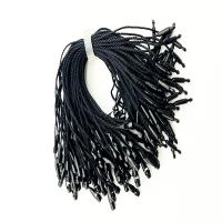 China Custom Plain Swing Black Hang Tag Stringing Cord For Retail Store for sale
