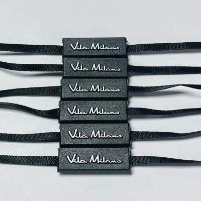 China Bulk Cotton Black Hang Tag String Thread For Textile Products for sale