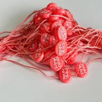 China OEM Bulk Quantities Plastic Fastener Hang Tags With Snap Lock Pins And Security Loops for sale