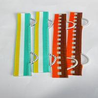 China Customized Woven Clothing Labels Craft Ultrasonic Cut With End Fold Packing Details 500-1000pcs/bag Or Per Box for sale