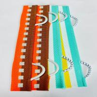 China Customized Woven Clothing Labels Craft Ultrasonic Cut With End Fold Packing Details 500-1000pcs/bag Or Per Box for sale