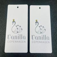 China Fits Most Standard Tags Custom Clothing Hang Tags Clear Perfect for Apparel Manufacturers Clothing Retailers and Designers for sale