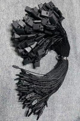China Plain Black Hang Tag String Ensuring High Durability Ideal for Hanging Tags Used in Textile Packaging and Product Tagging for sale