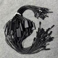 China Customized Flexible Swing Black Hang Tag String For Clothing Garment for sale