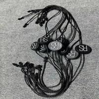 China Black Fashion Gold-embossed Clothing Labels, Trendy Clothing Accessories, Collar Garments for sale