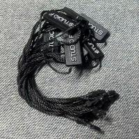 China Plain Black Hang Tag String Quantity 100 Pieces Thickness 0.2mm Suitable for in Apparel Accessories and Product Packaging for sale