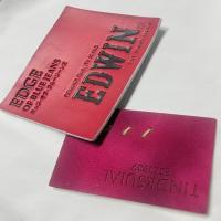 China Embossed Leather Custom Leather Labels Durable Tags Perfect for Apparel Accessories Clothing and Craft Projects for sale