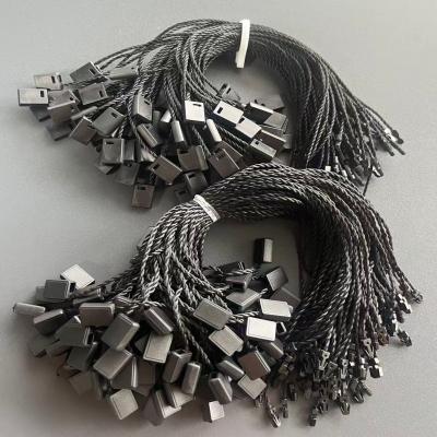 China Thickness 0.2mm Black Hang Tag String Cotton Plain Design Durable Solution for Apparel Labeling and Product Presentation for sale