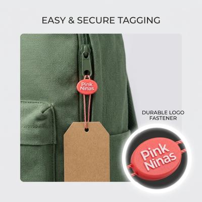China OEM Bulk Quantities Plastic Fastener Hang Tags With Snap Lock Pins And Security Loops for sale