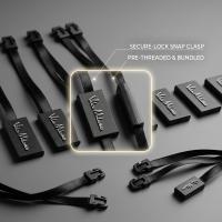 China 100 Pieces Black Hang Tag String Plain Rectangle Durable Strong Suitable for Garment Accessories Packaging and Labeling for sale