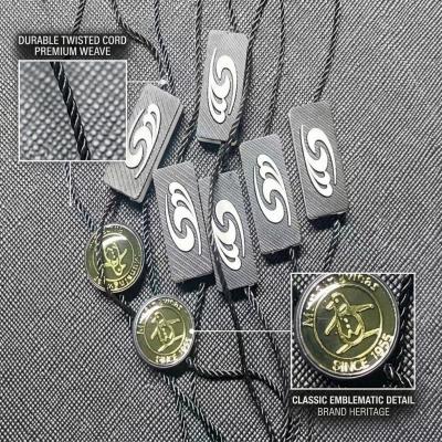 China 7 Inches Black Hang Tag String 0.1 Ounces Lightweight Hanging Tags Suitable for Apparel Product Tags and Retail Display for sale