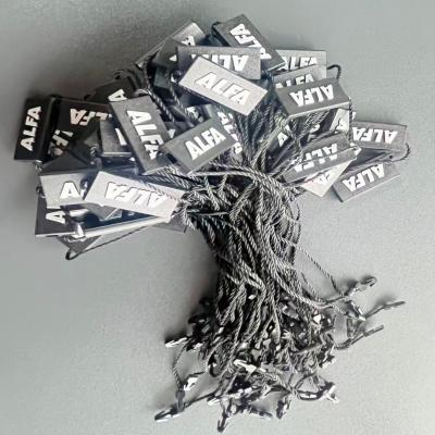 China Hanging Tags Black Hang Tag String Style 0.1 Ounces Lightweight Strong Material for Apparel Labeling and Merchandise Tags for sale