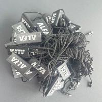 China Hanging Tags Black Hang Tag String Style 0.1 Ounces Lightweight Strong Material for Apparel Labeling and Merchandise Tags for sale