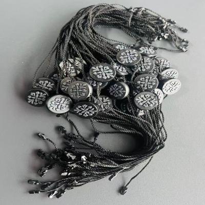 China Black Garment Swing Tags Length 7 Inches Suitable for Apparel Identification and Product Description in Fashion Industry for sale