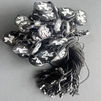 China Black Garment Swing Tags Width 0.2 Inches Suitable for Various Fabrics Custom Printing Durable and Stylish Label Solution for sale