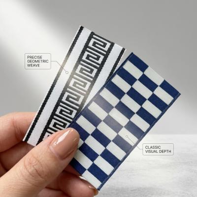China Professional Clothing Labeling with Custom Garment Tags Woven Logo and CDR Artwork File for sale