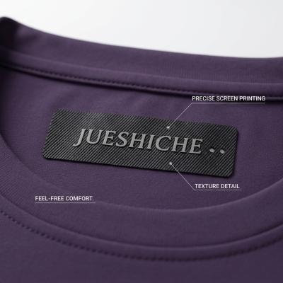 China Custom Woven Heat Transfer Clothing Labels 42x62 For Bags Garment for sale