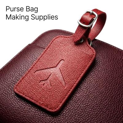 China Red Purse Bag Making Accessories Leather Hang Tag Personalised for sale