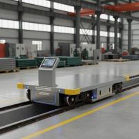 China AGV Smart Rail Transfer Cart with 10 Ton Loading Capacity, 30m/min Transfer Speed and Battery Powered for Industrial Automation for sale