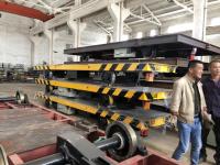 China 30m/Min 10 Ton Battery Motorized Transfer Trolley For Steel Pipe Movement for sale