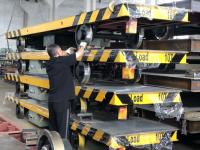 China 30m/Min 10 Ton Battery Motorized Transfer Trolley For Steel Pipe Movement for sale