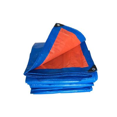 China Stain Resistant Waterproof PE Tarpaulin Orange 12x12ft or White Blue 4x4m Sunshade Thickened Canvas Tarps for sale
