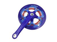 China Blue color Mountain Bicycle chain wheel  and crank 28 38 48 T 165 MM. for sale