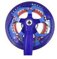 China Blue color Mountain Bicycle chain wheel  and crank 28 38 48 T 165 MM. for sale