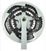 China Hot sale Gary color mountain bicycle chain wheel and crank. 3 speed  Mountain bike sprocket set 28 38 48T 165MM. for sale