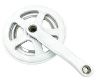 China White Color 20 Inch Single Chain Wheel Crankset 40T 165MM Customization for sale