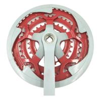 China Red Color Bicycle Chainwheel Crank 3 Speed Crankset 28 38 48 T 165 MM for sale