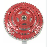 China Red Color Bicycle Chainwheel Crank 3 Speed Crankset 28 38 48 T 165 MM for sale